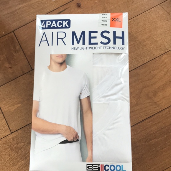 32 Degrees | Shirts | Nwt 32 Degrees Mens Air Mesh Tee 4pack White ...